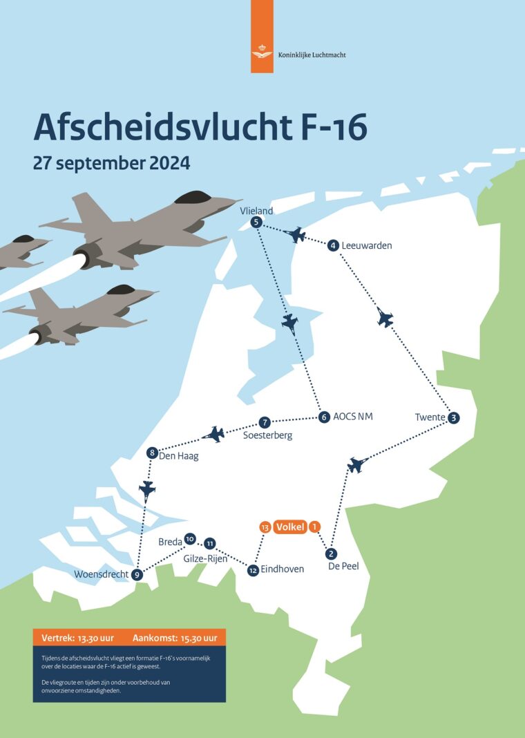 Dutch Air Force to bid farewell to F-16 with final flypast