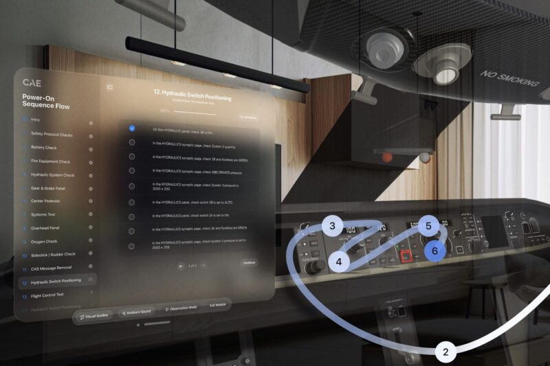 New CAE Apple Vision Pro app allows pilots to train remotely