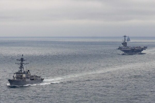 Aircraft carrier strike groups meet for colossal NATO drill