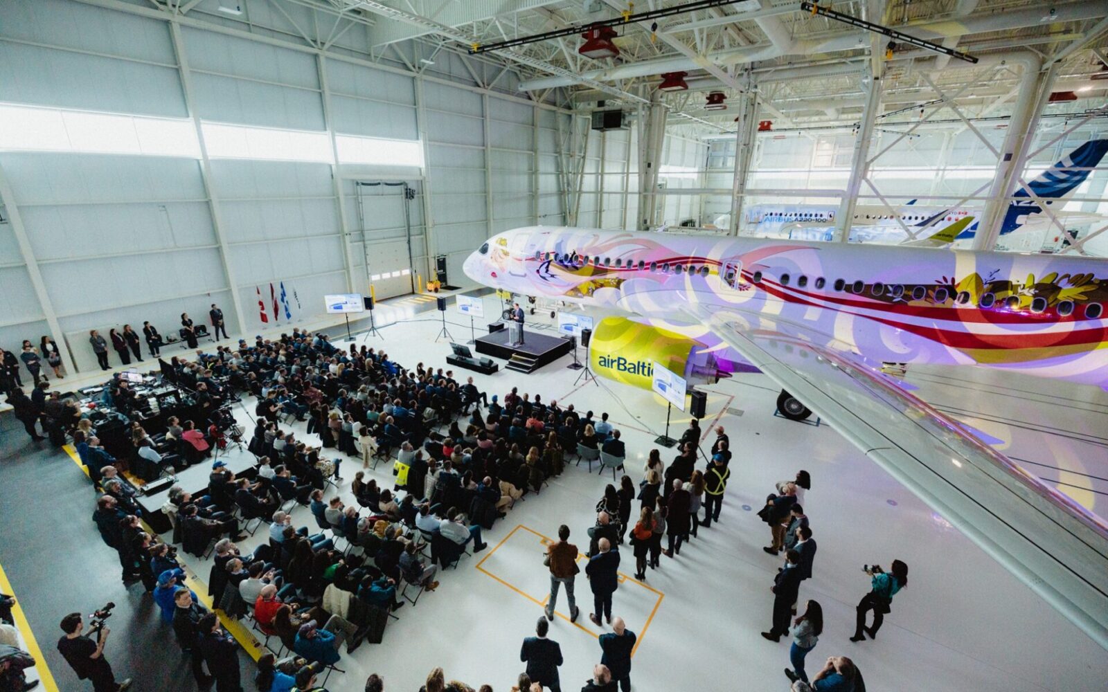 airBaltic unveils 50th A220-300 with dazzling new livery