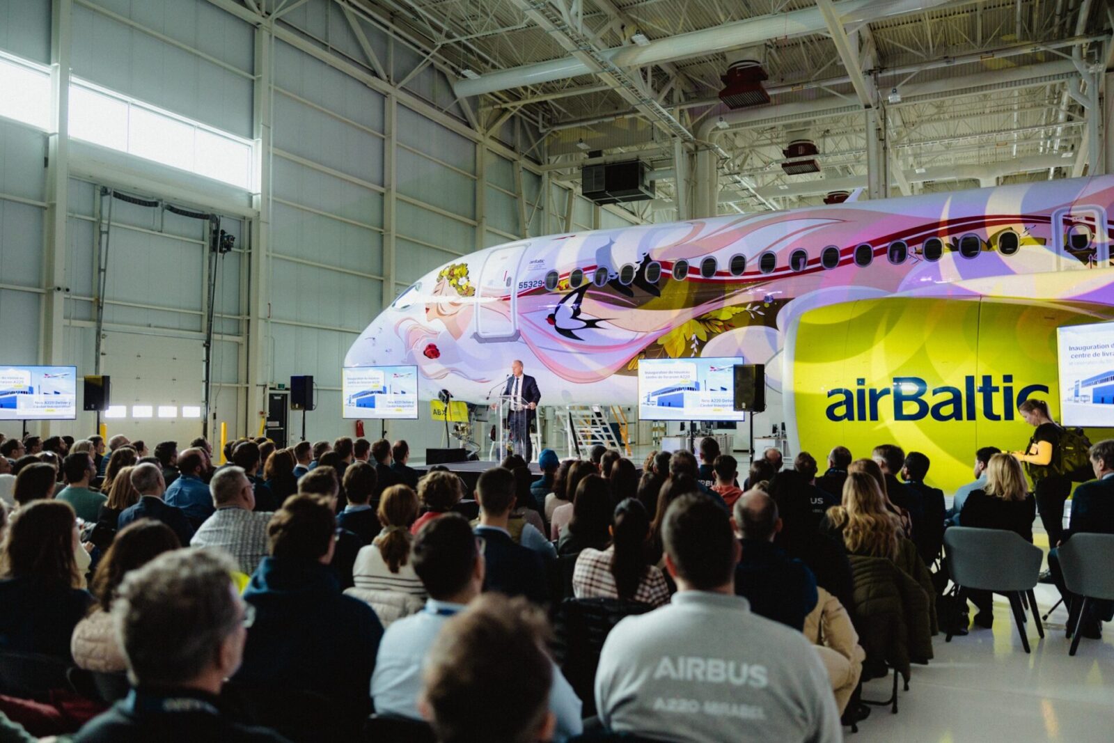 airBaltic unveils 50th A220-300 with dazzling new livery