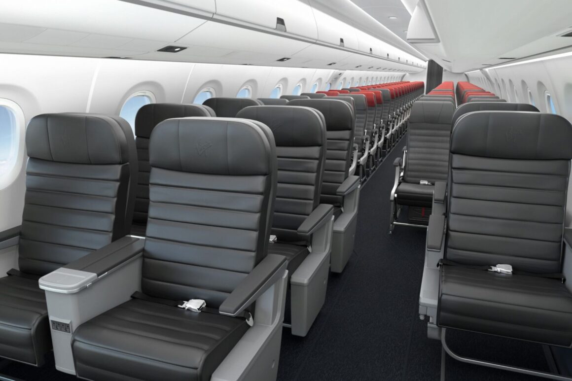 Virgin AU unveils new dual-class interior of Embraer 190–E2 - AeroTime