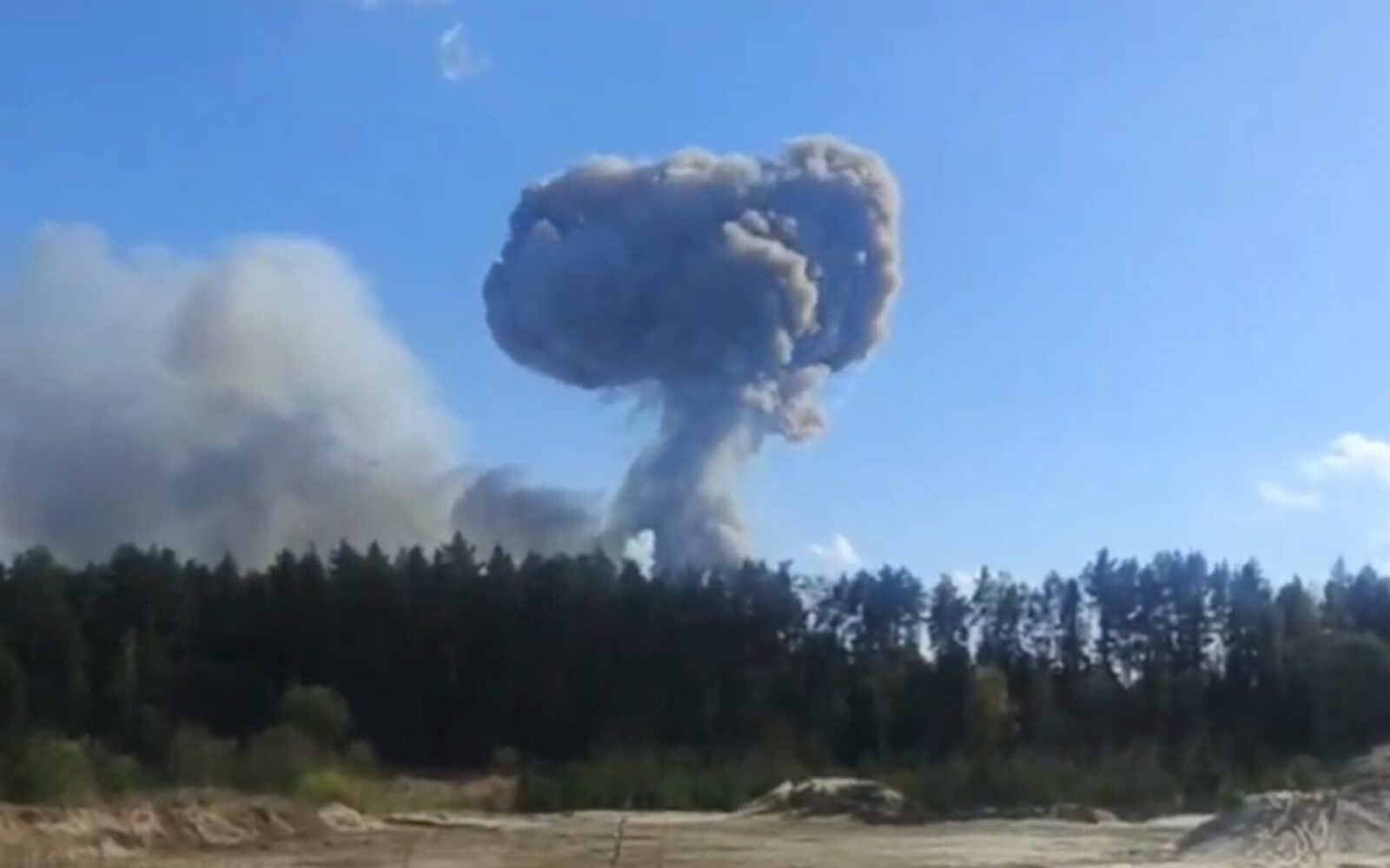 Russia blames mishandling for arsenal explosion near Moscow