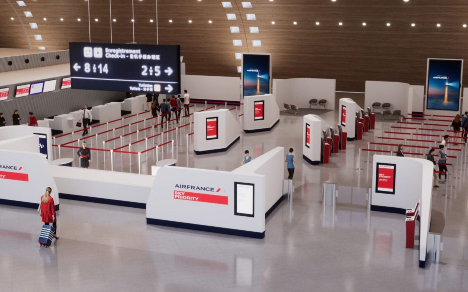 New check-in area for Air France SkyPriority at CDG T2E - AeroTime