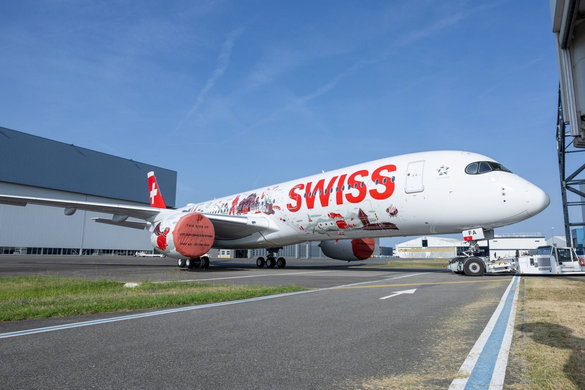 New SWISS A350-900 livery masterpiece unveiled in Toulouse