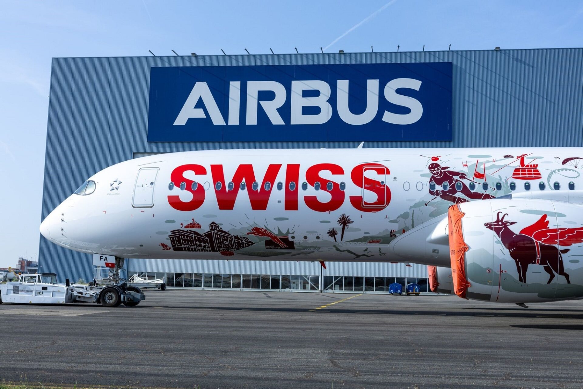 New SWISS A350-900 livery masterpiece unveiled in Toulouse