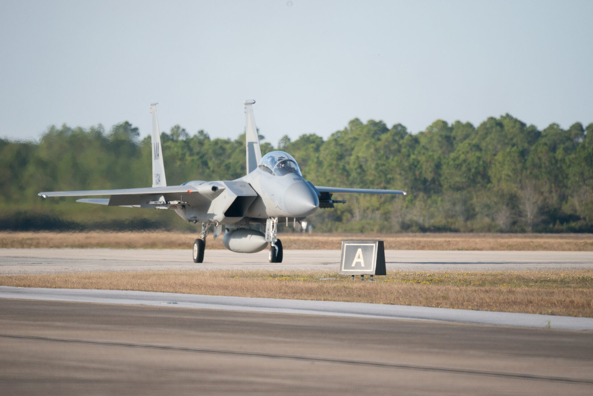 Passenger ejects from F-15D Eagle in Massachusetts