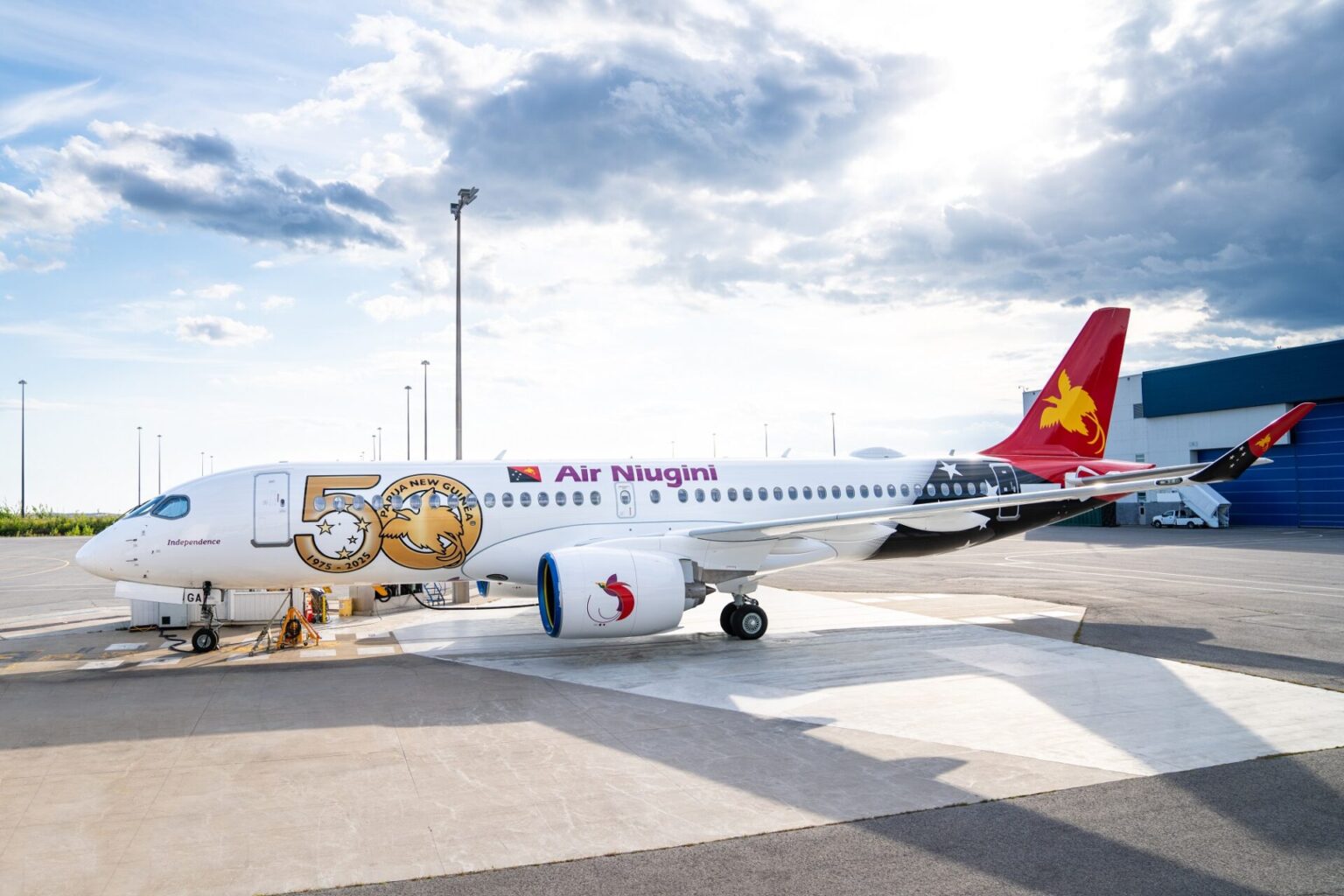 Air Niugini’s first A220 begins 4-day journey to new home