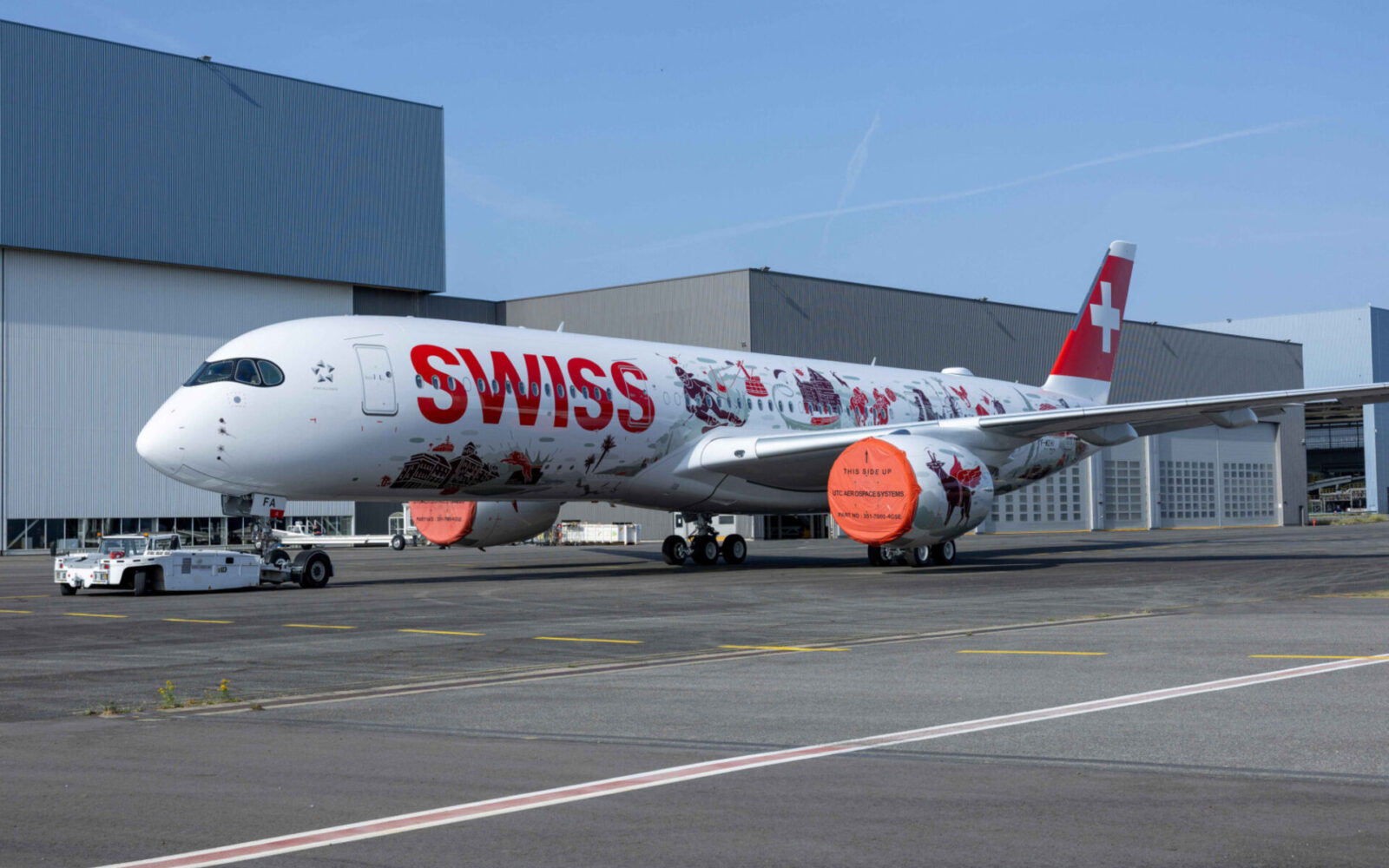 SWISS A350 takes off on first intercontinental flight to US
