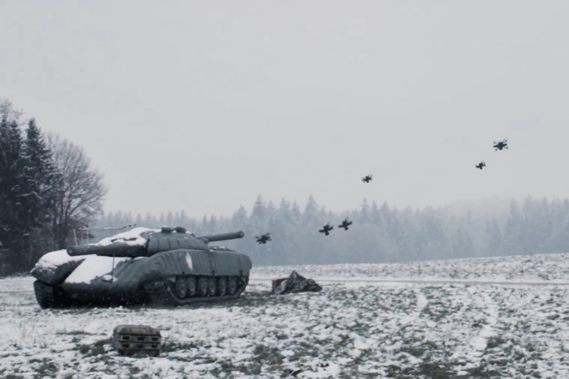 Auterion demonstrates coordinated drone swarm strike