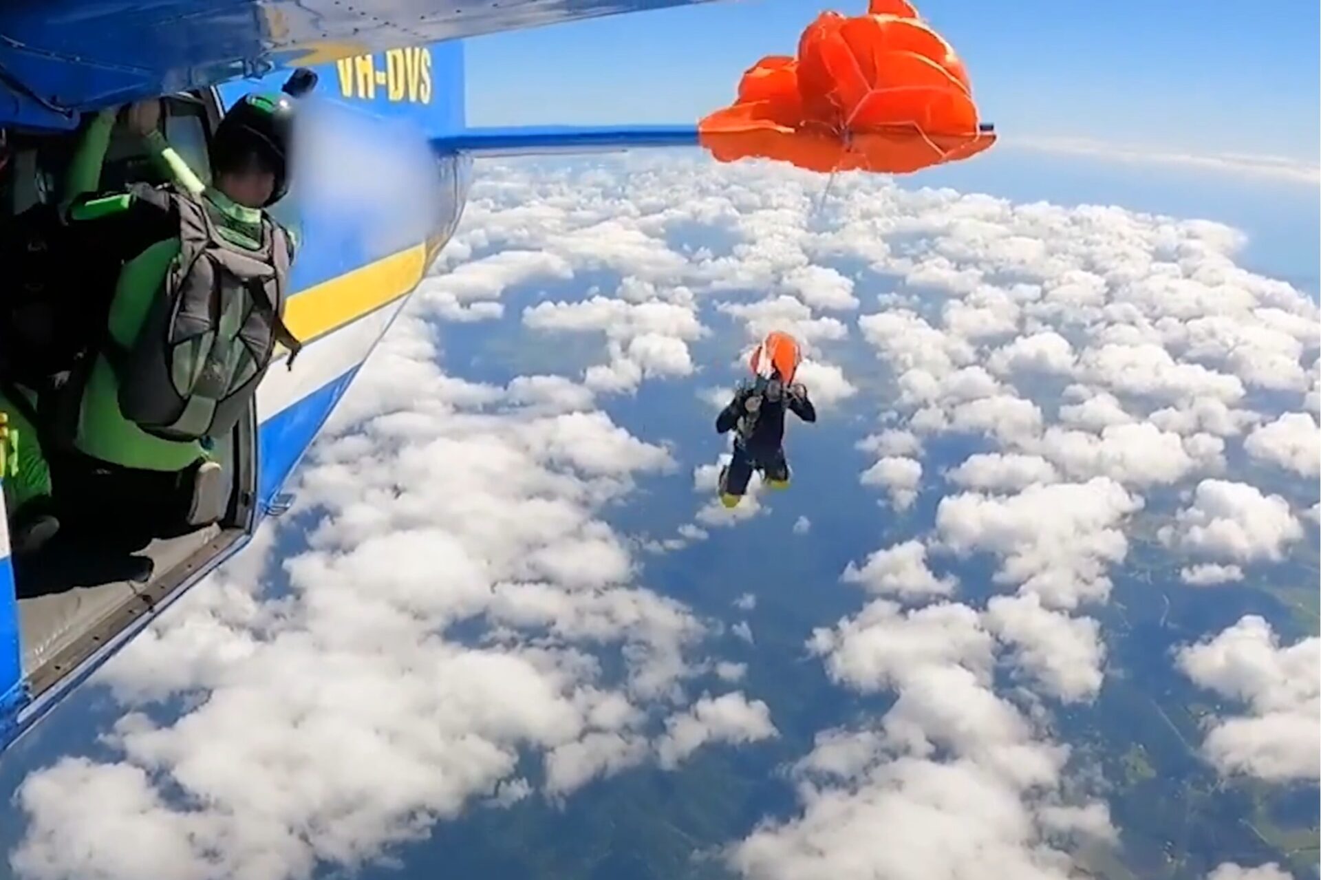 Skydiver survives after parachute snags on airplane tail in Australia ...