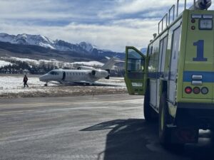 Citation X runway excursion at Telluride Airport