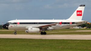 British Airways’ BEA liveried A319 back flying after storage