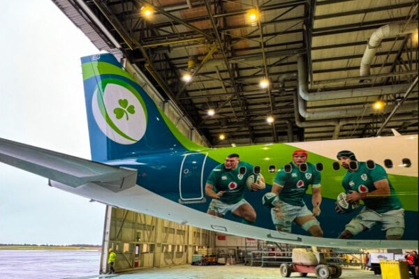 Aer Lingus unveils special refreshed Irish rugby team livery