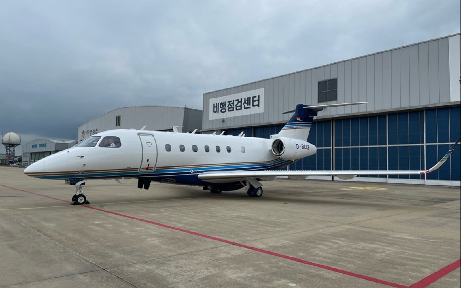 Custom Praetor 600 jet lands in South Korea on vital mission