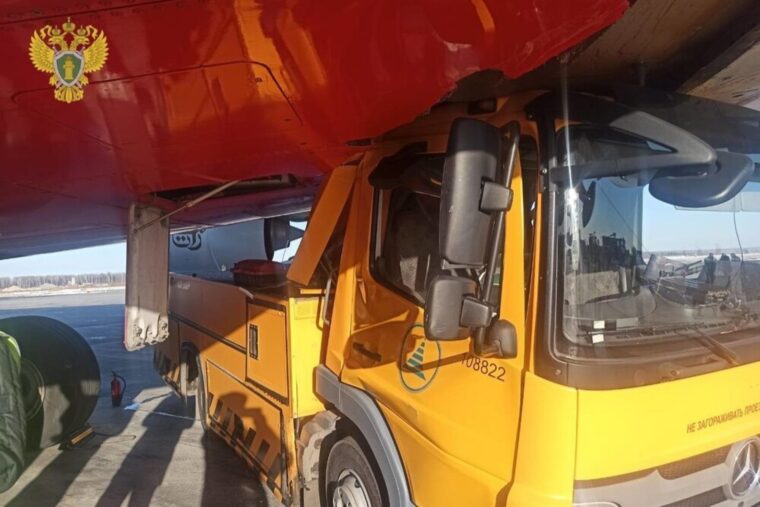 Emirates A380 underbelly sheared open by airport vehicle