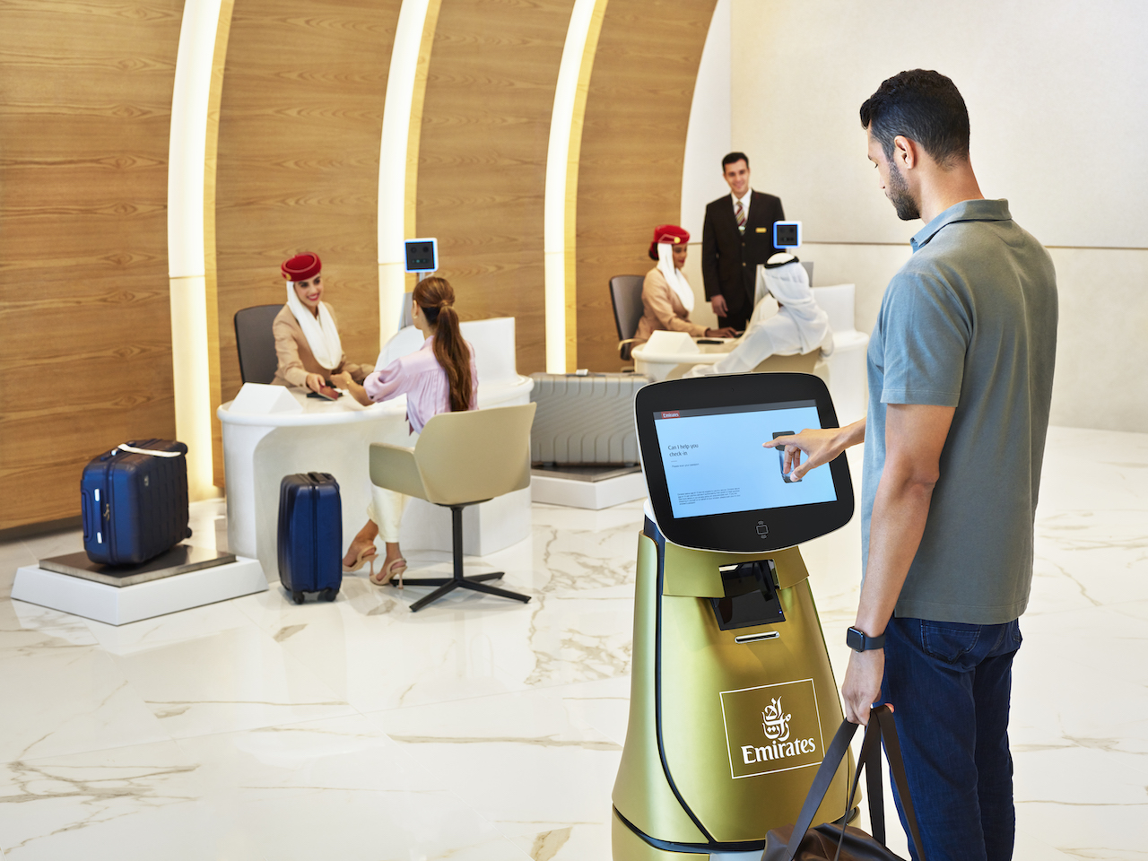 Emirates opens downtown city check-in with robot assistant - AeroTime