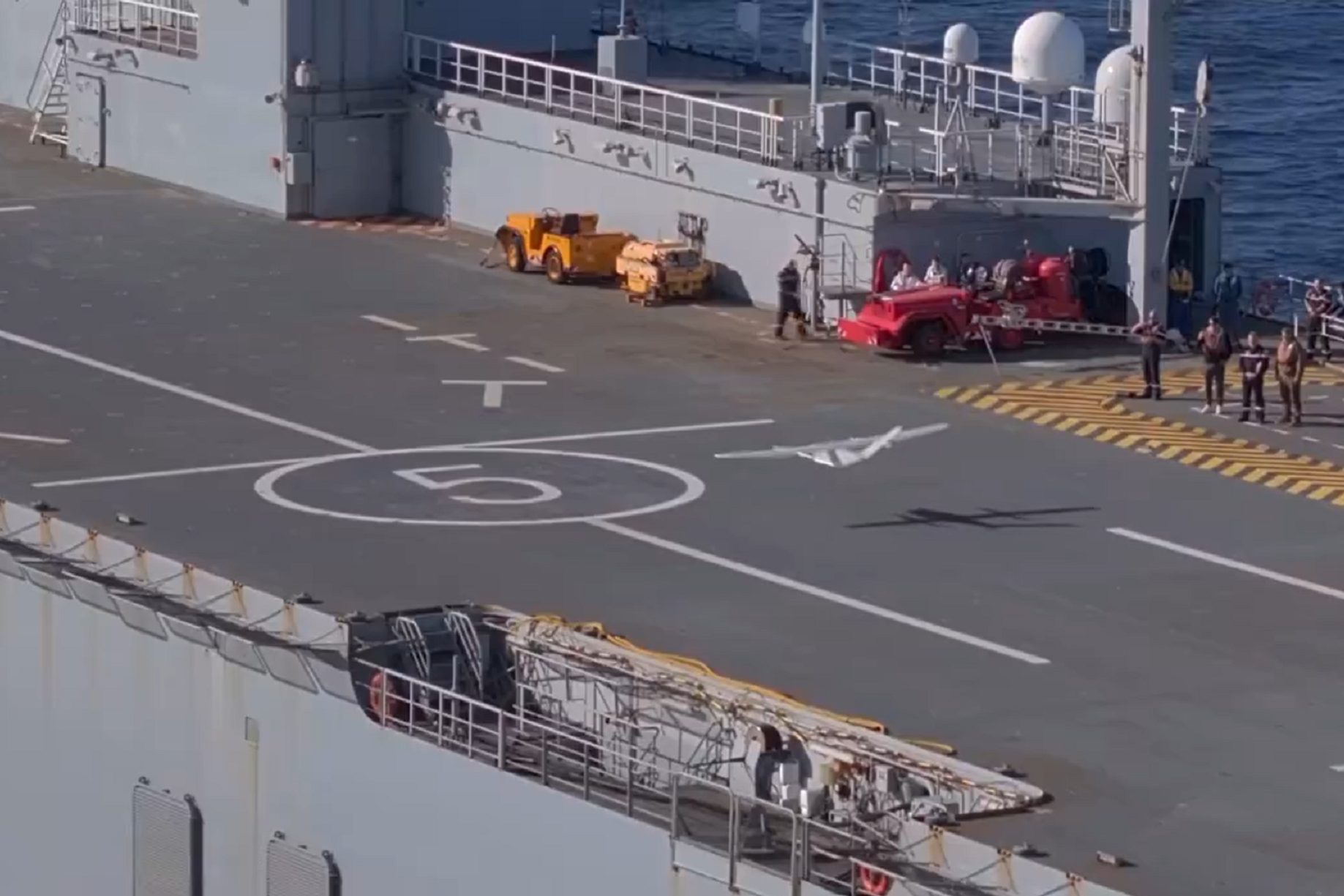 French Navy tests new VTOL drone on amphibious assault ship