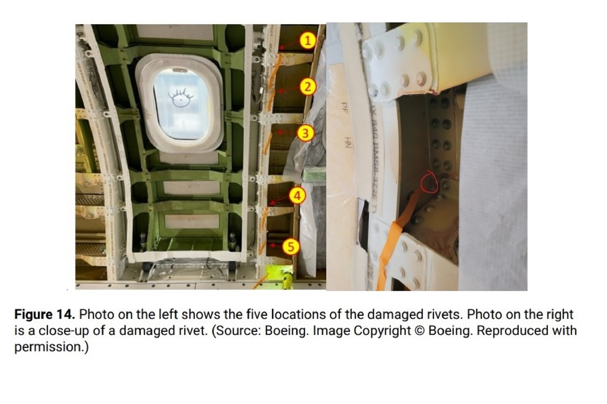 Photo shows bolts missing from plug door at Boeing factory