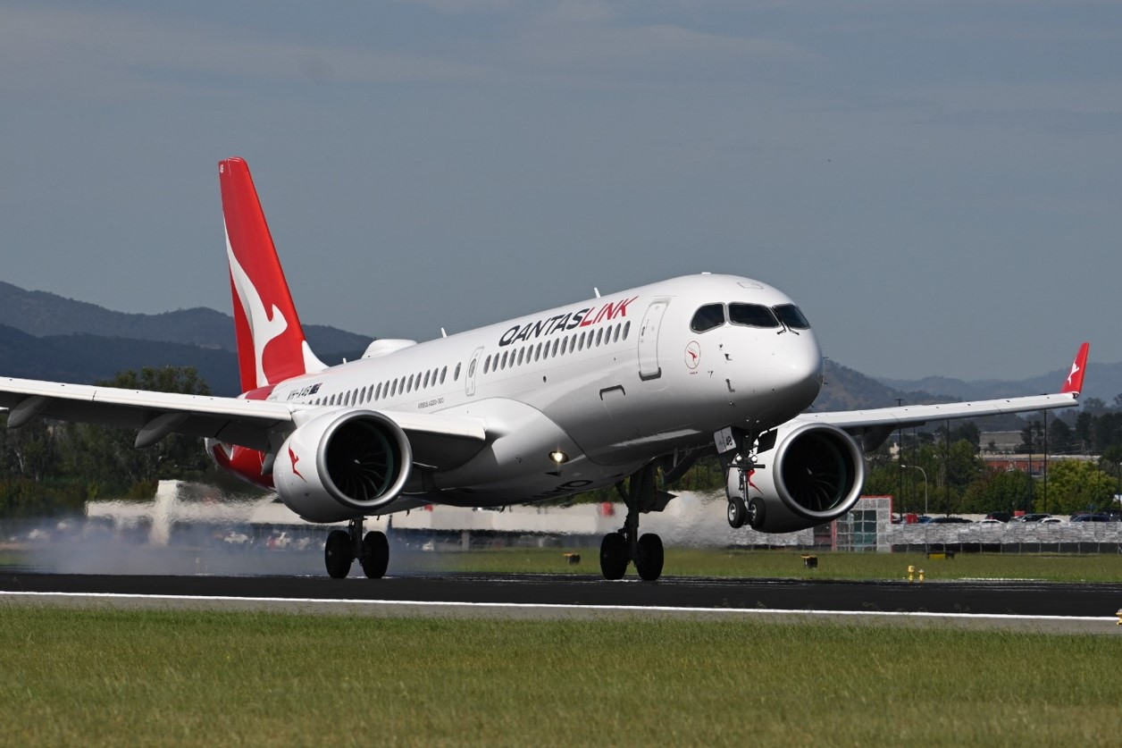 QantasLink has finally launched A220 commercial flights