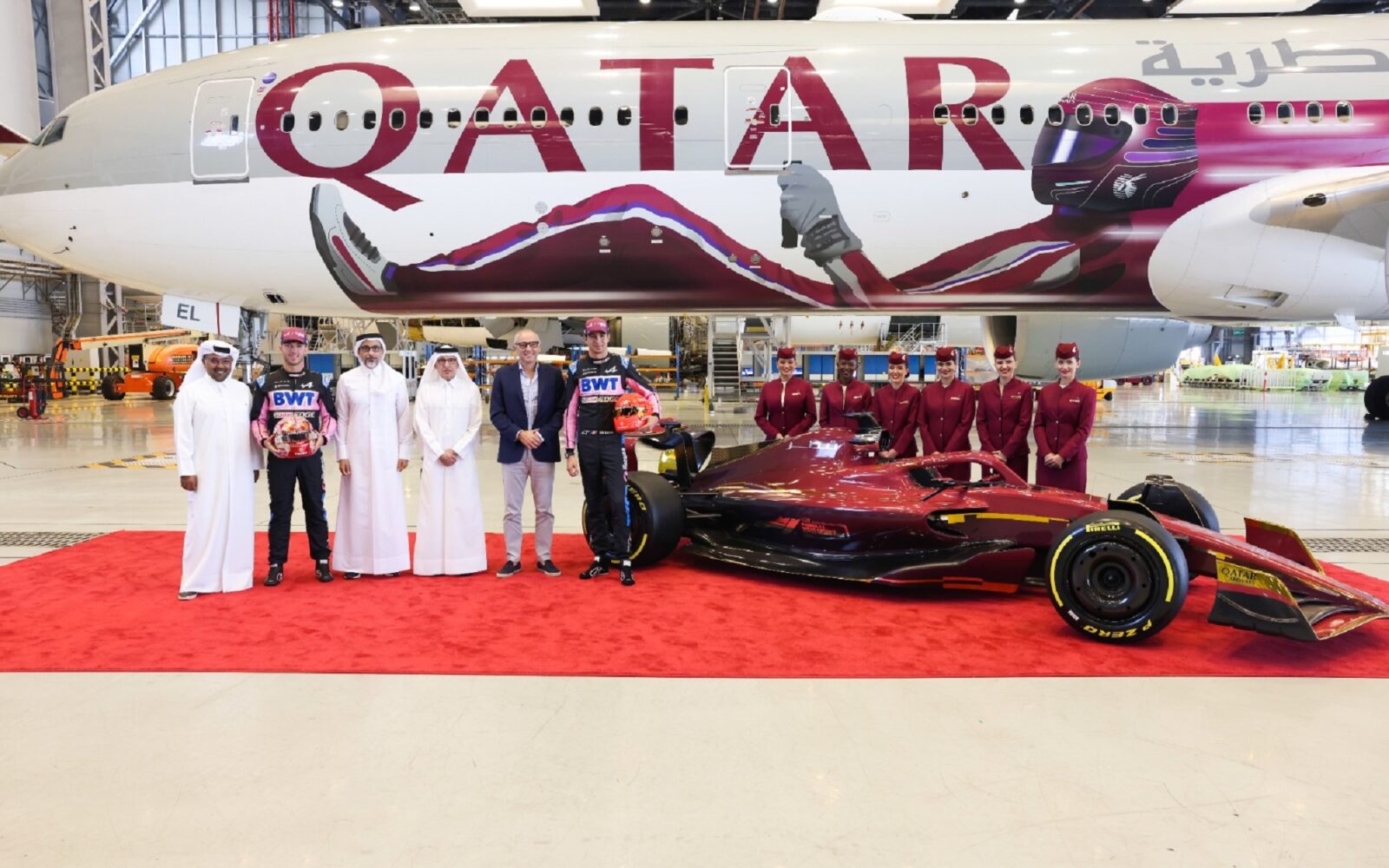 Qatar Airways reveals new F1 777 livery and inflight treat