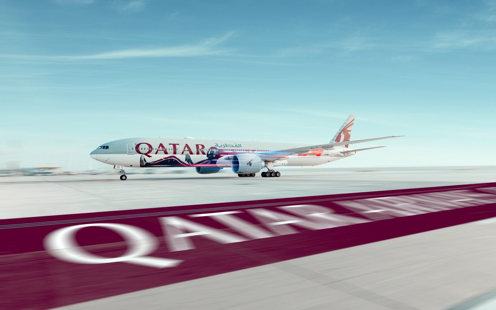 Qatar Airways unveils Boeing 777 Formula 1-inspired livery