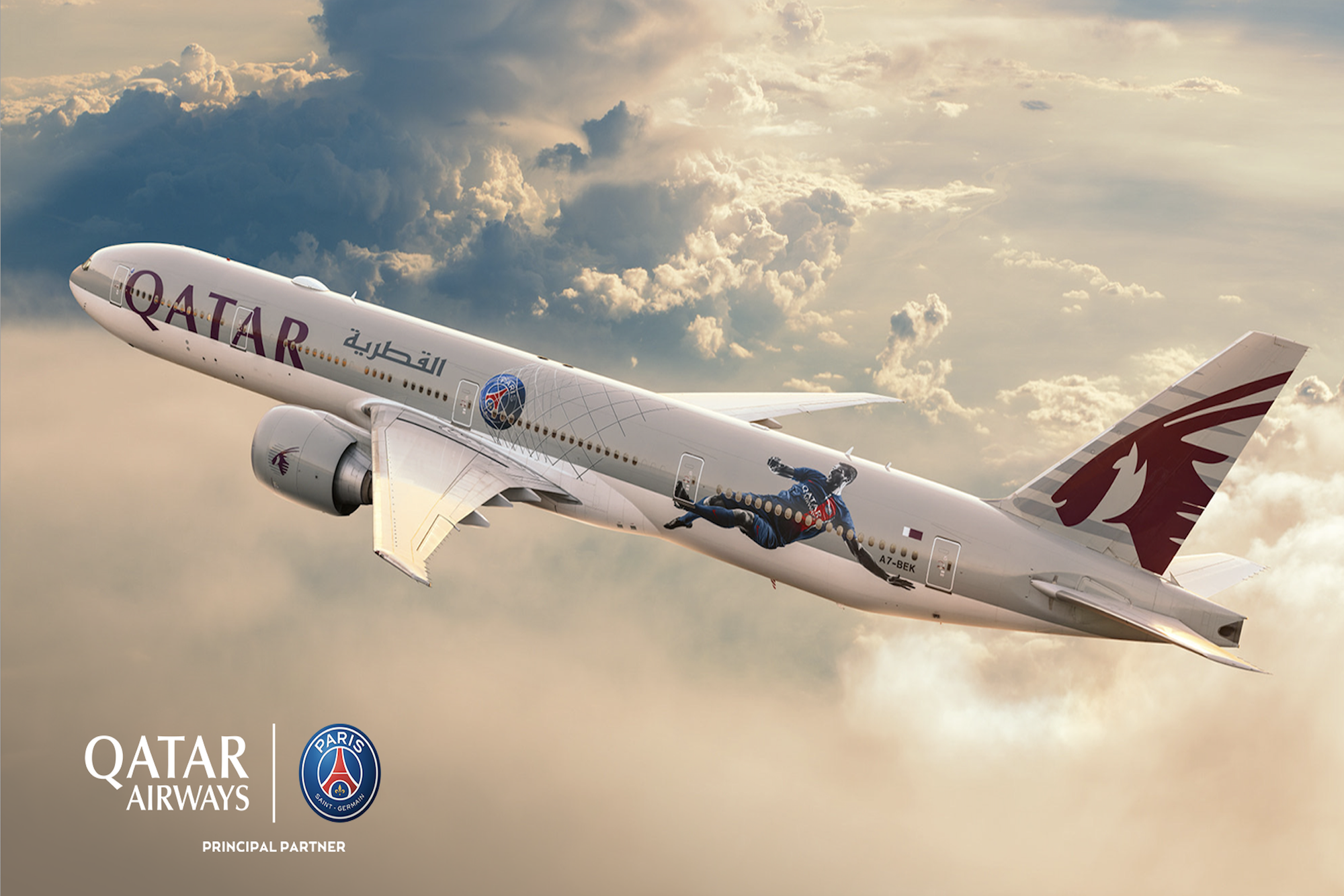 Qatar Airways showcases new Paris Saint-Germain B777 livery - AeroTime