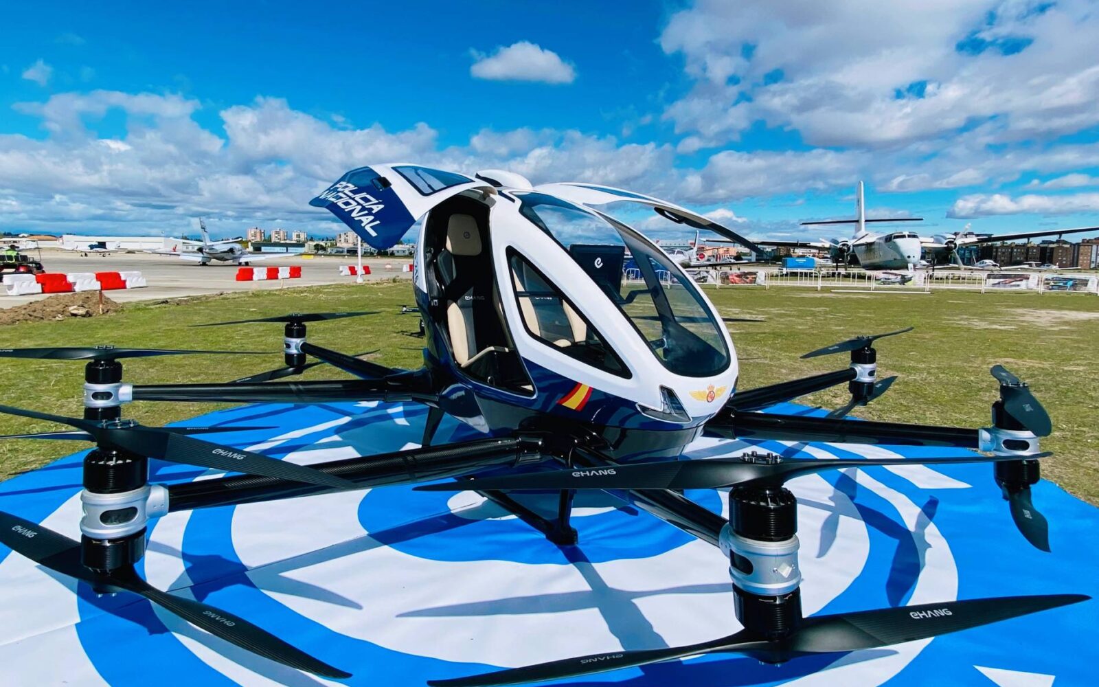 Spanish police force tests EHang eVTOL - AeroTime