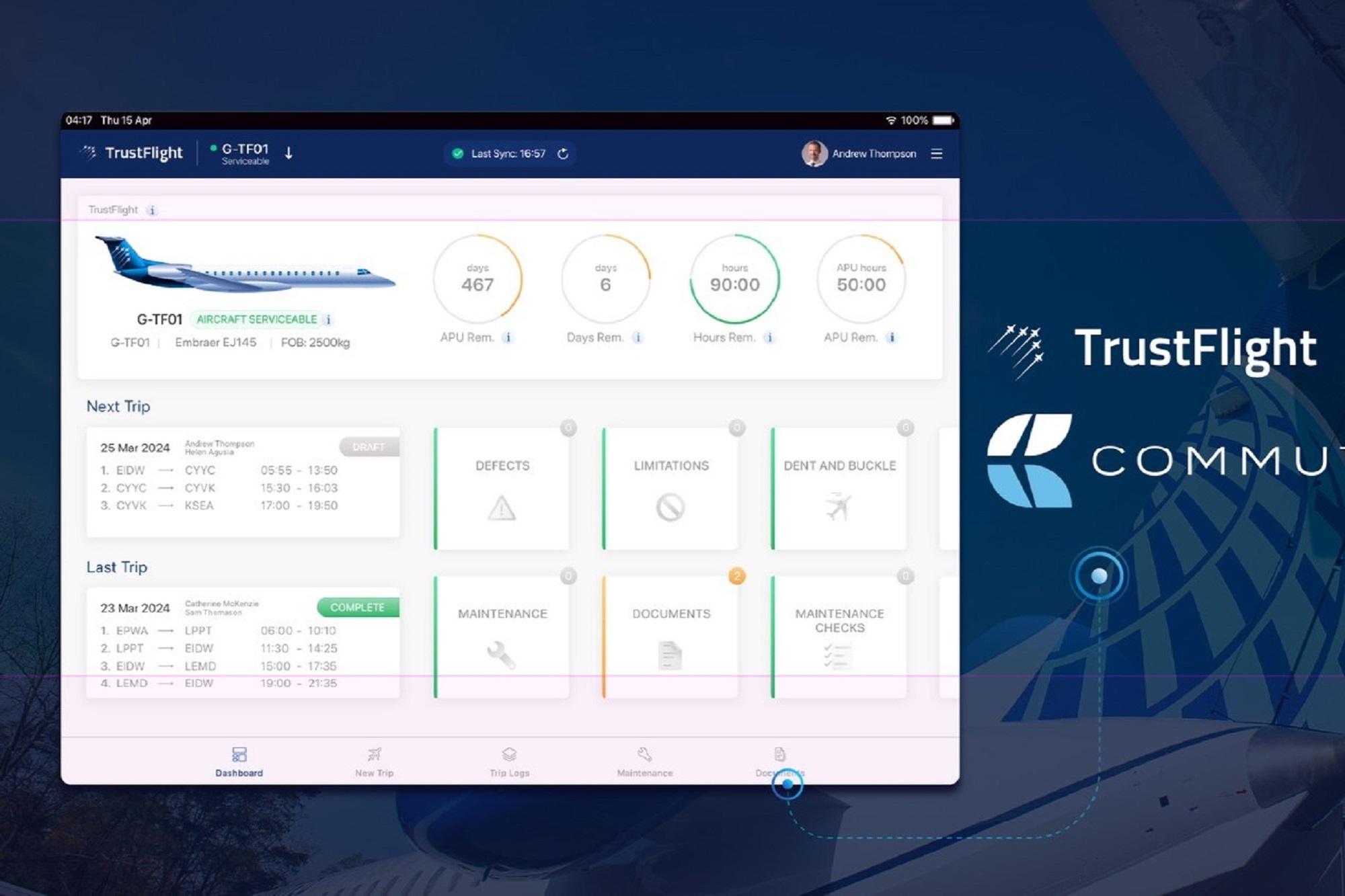 CommuteAir selects TrustFlight for digital transformation