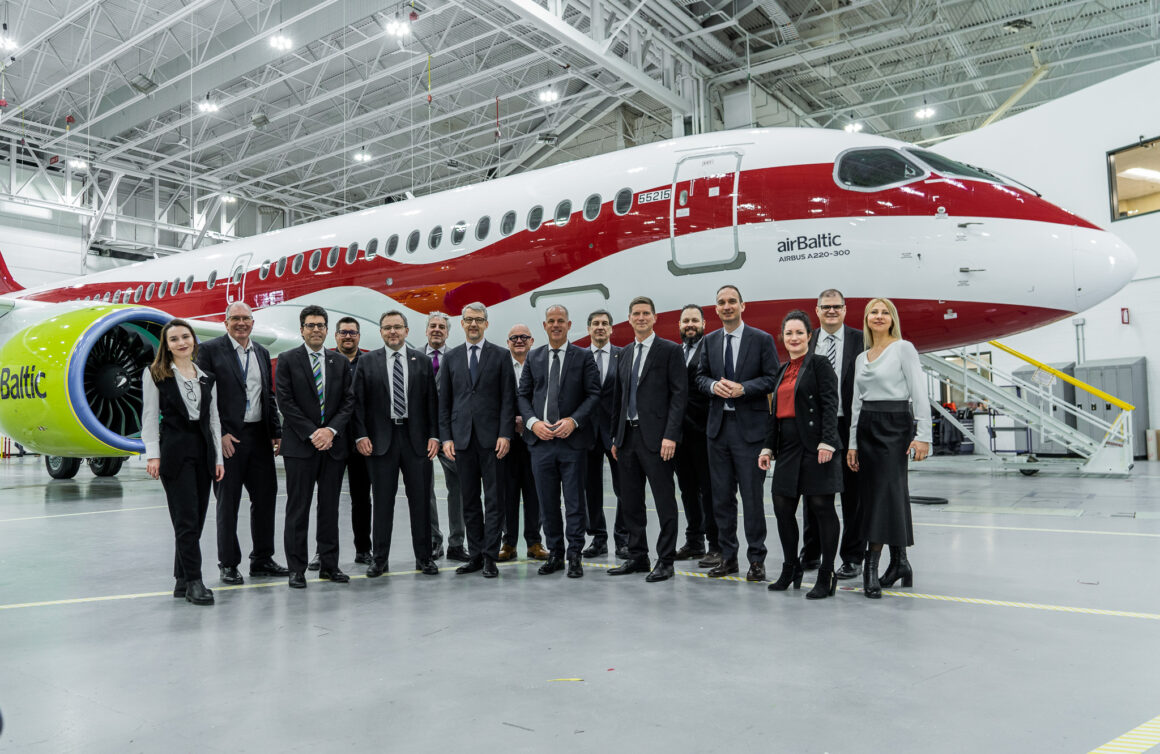 In pictures: AirBaltic unveils 40th Airbus A220-300 in special Latvian ...