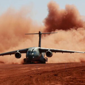 Embraer C-390 Millennium showcases capability to operate from gravel ...