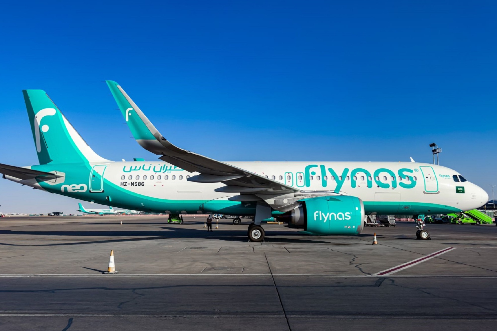 flynas’ newest Airbus A320neo arrives at King Khalid Airport