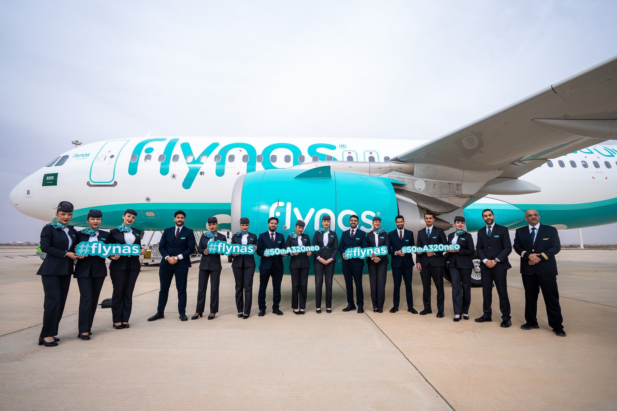 flynas celebrates arrival of 50th Airbus A320neo aircraft