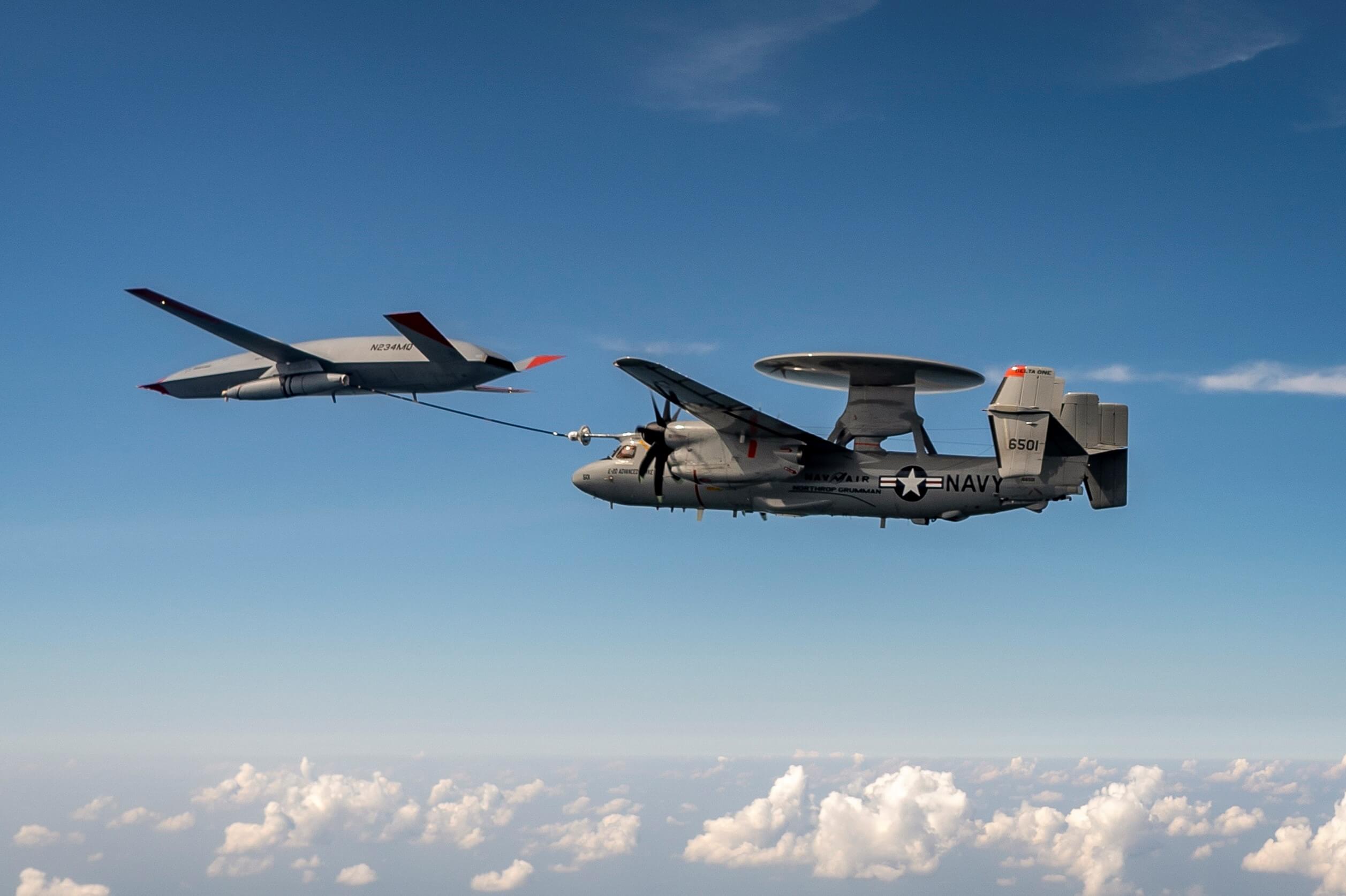 Boeing MQ-25 performs first unmanned refueling of E-2D - AeroTime