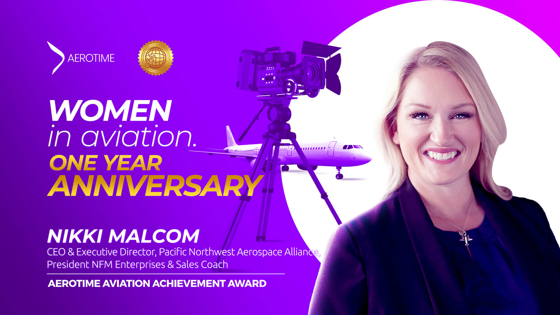 32nd AeroTime Aviation Achievement Award presented to Nikki Malcom ...